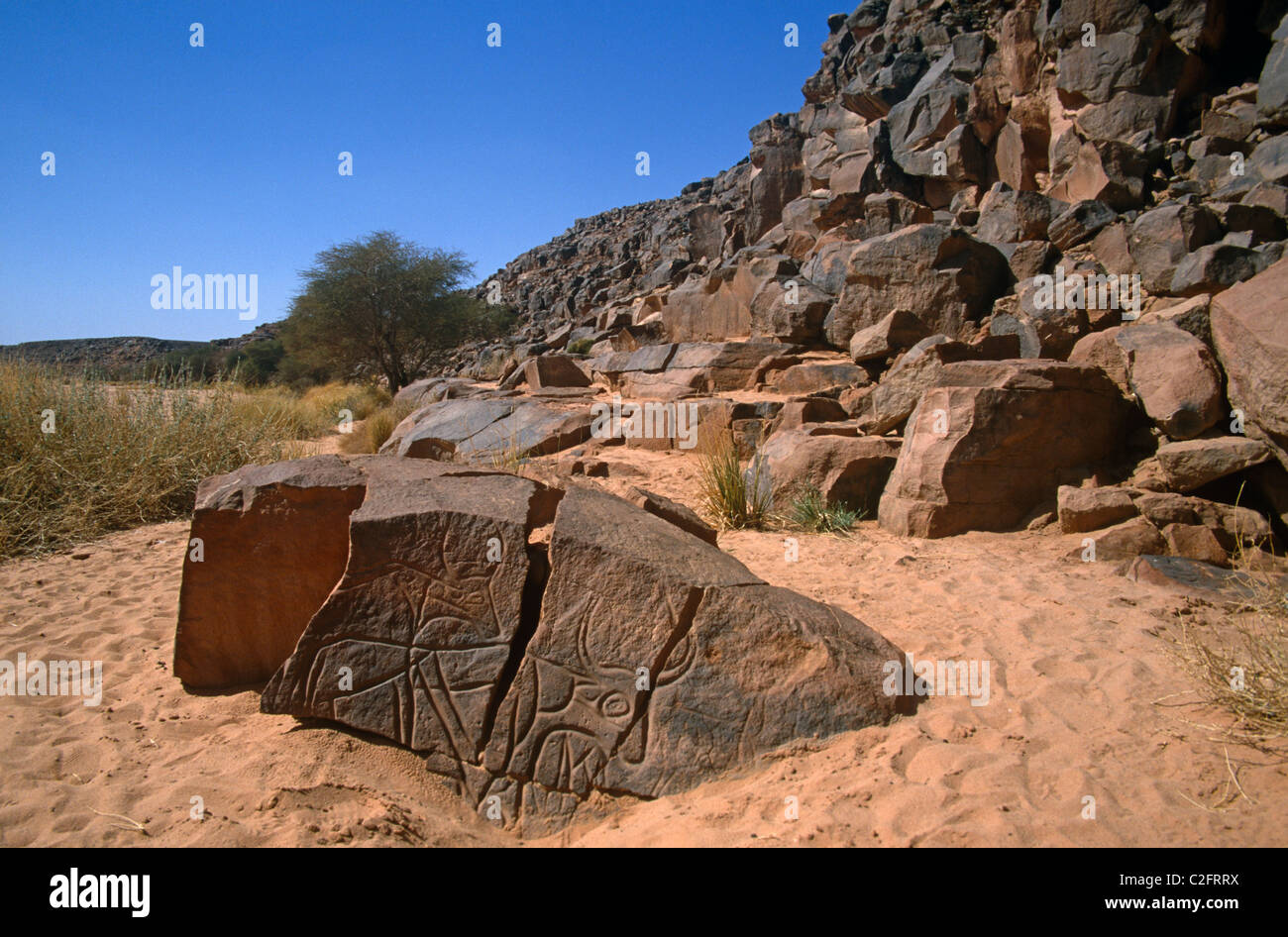 Wadi Matkhndush South Ubari Libya Stock Photo - Alamy