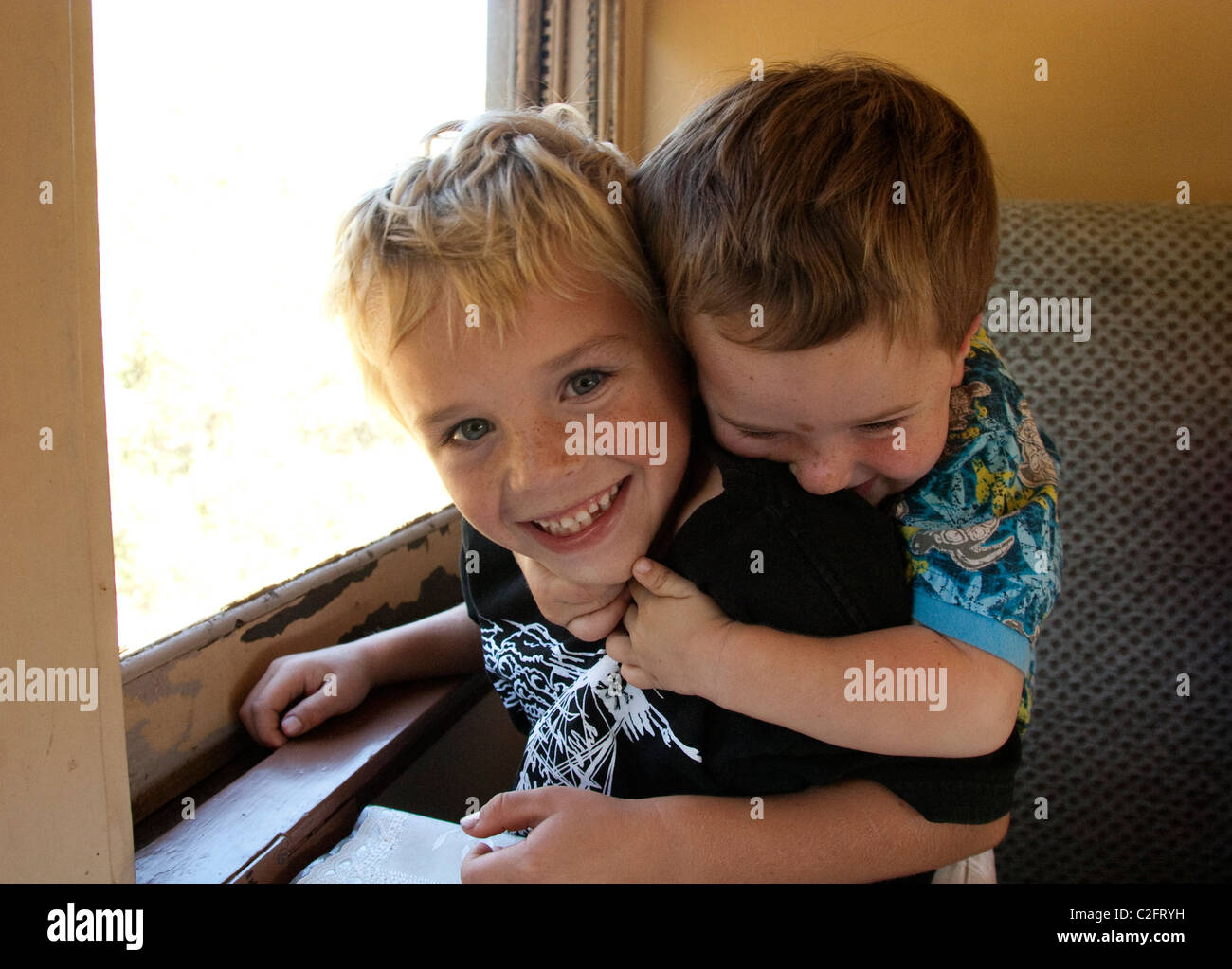 Brothers On The Train High Resolution Stock Photography and Images - Alamy
