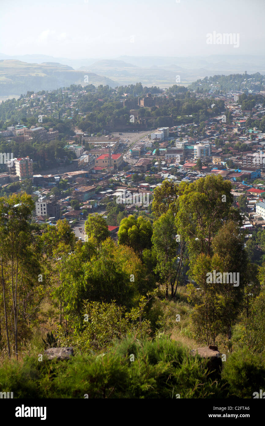 Aerial image of the city of Gonder Stock Photo - Alamy