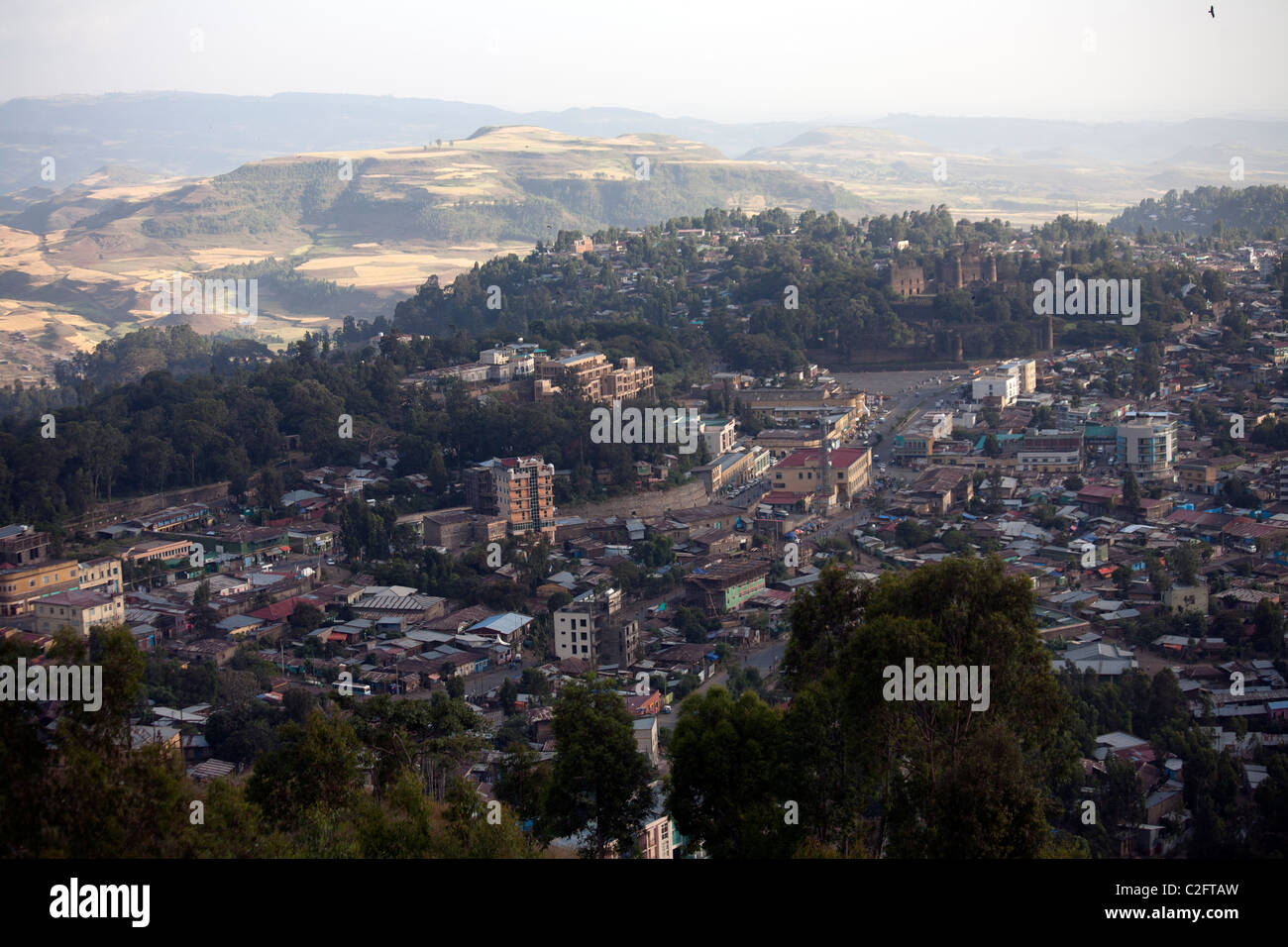 Aerial image of the city of Gonder Stock Photo - Alamy