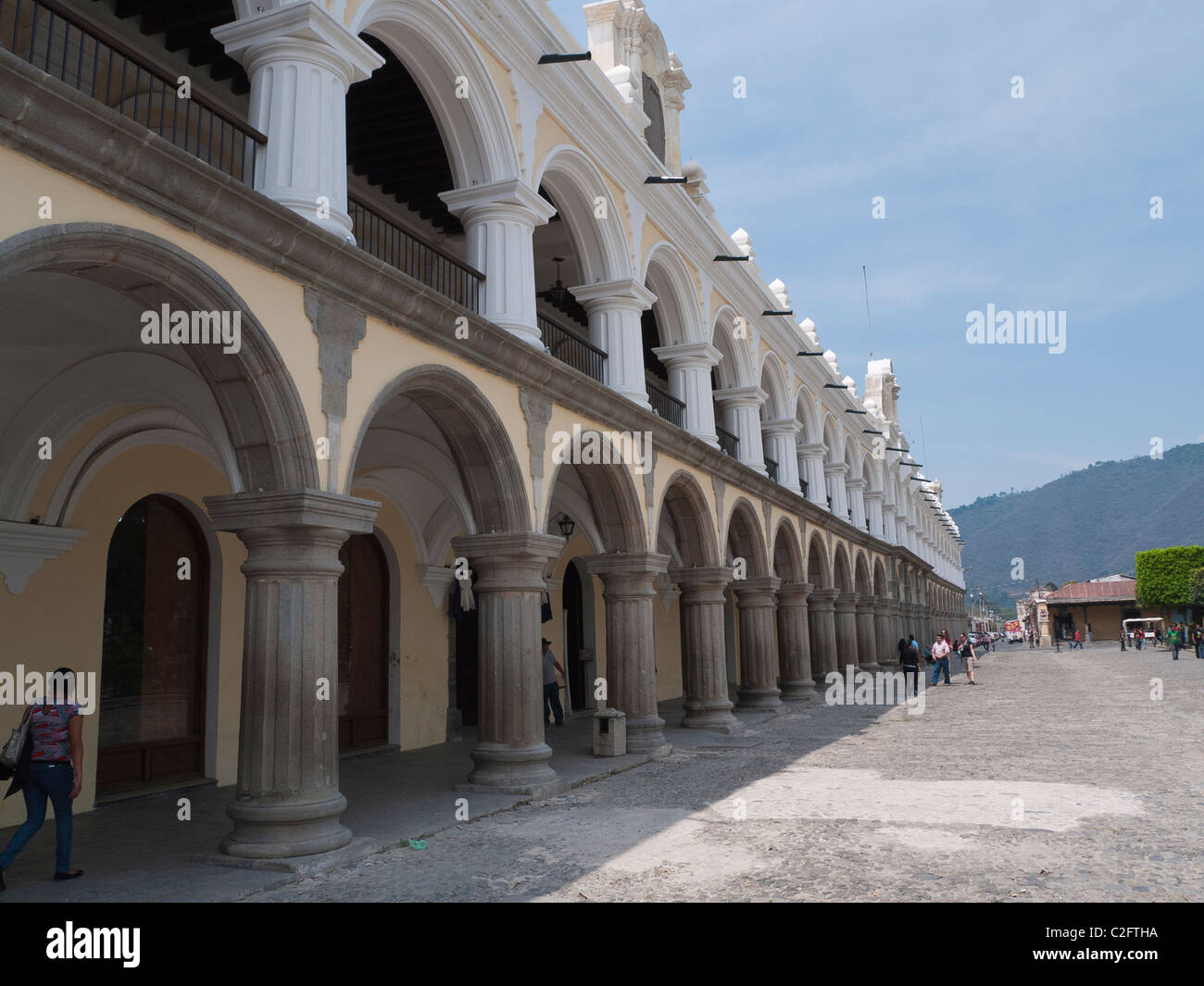 Historic colonial architecture of the city government building in ...