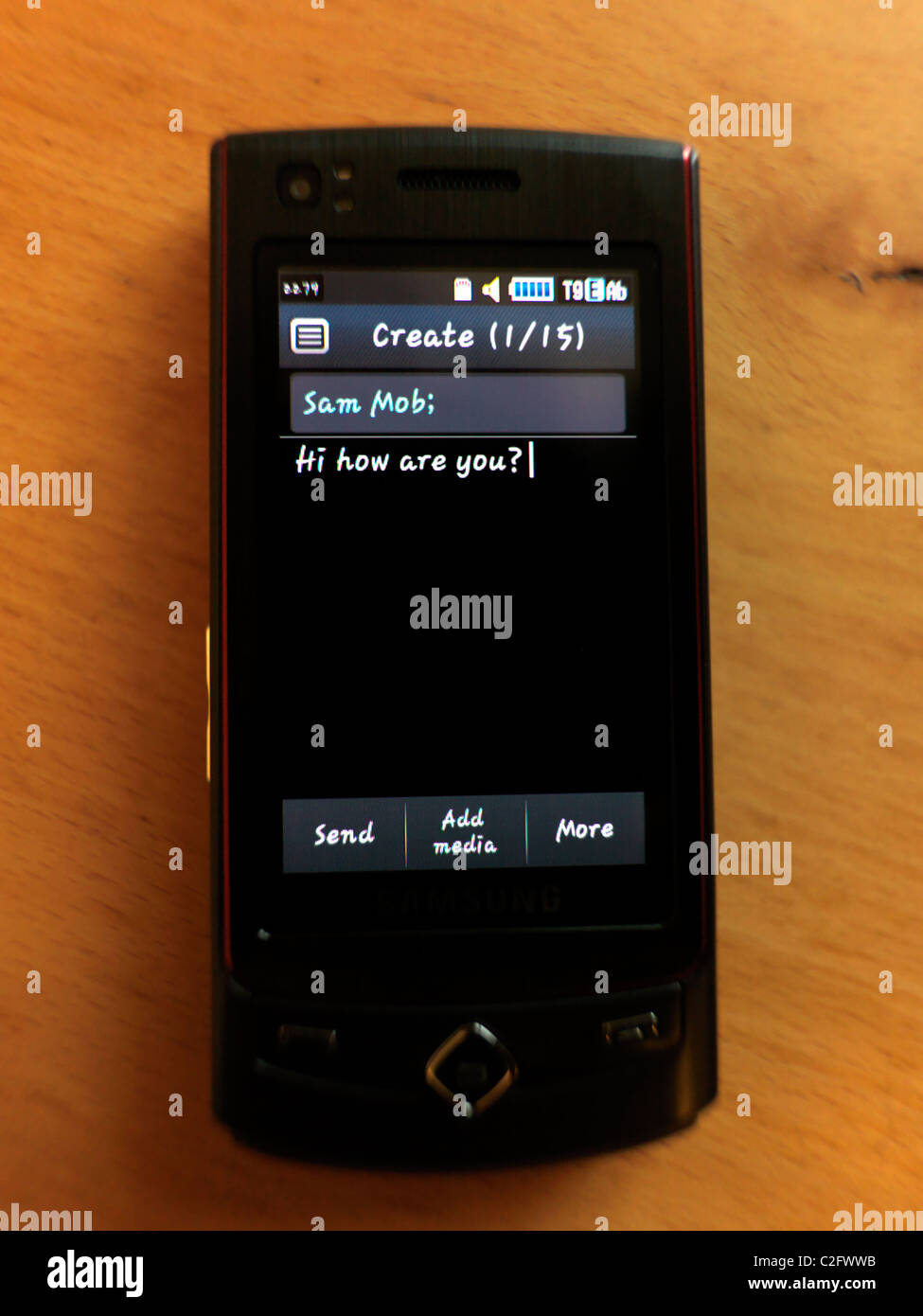 A Text On A Mobile Phone Stock Photo - Alamy