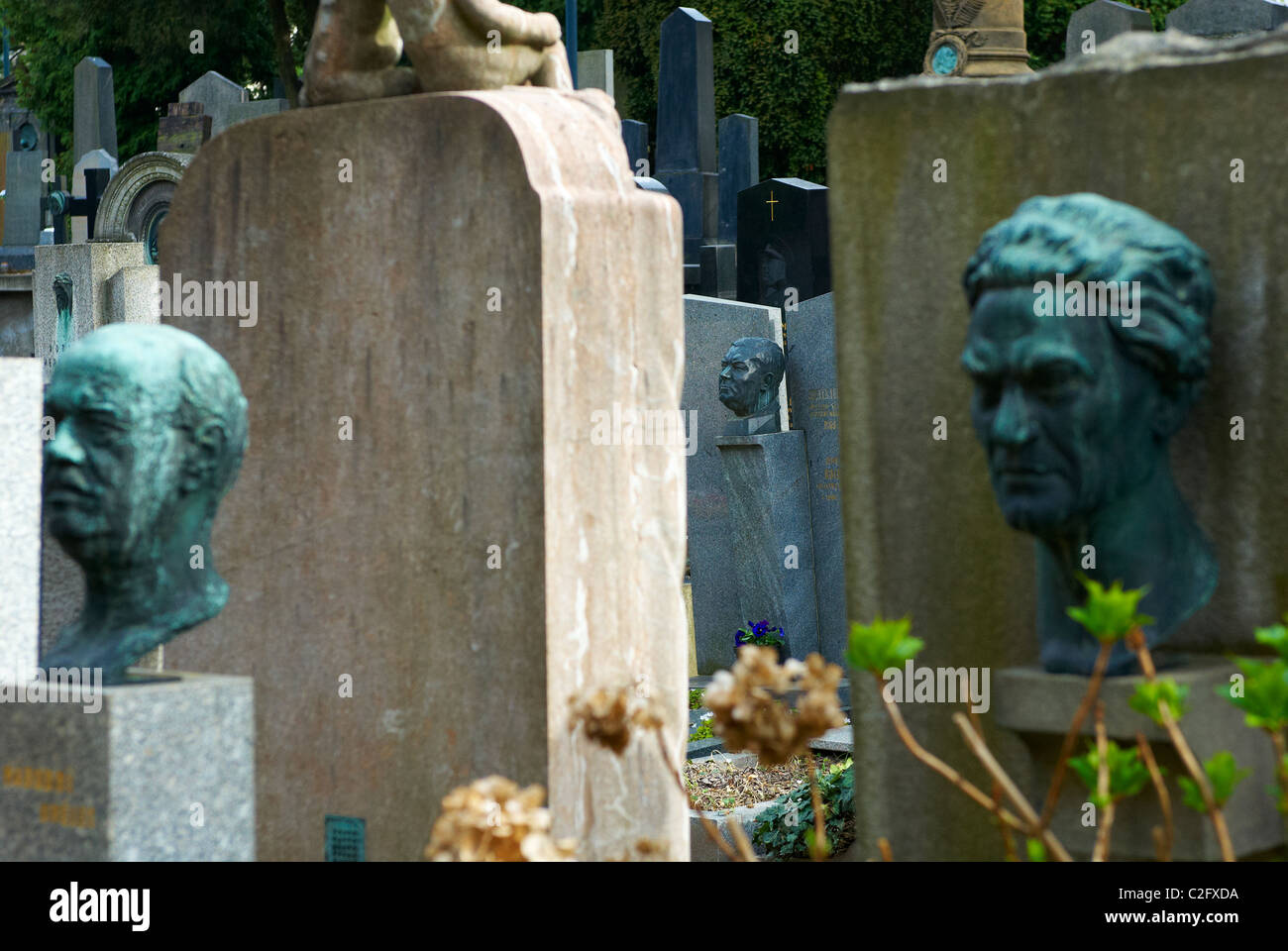 Vysehrad, Slavin, National cemetery, Prague, Czech Republic Stock Photo ...