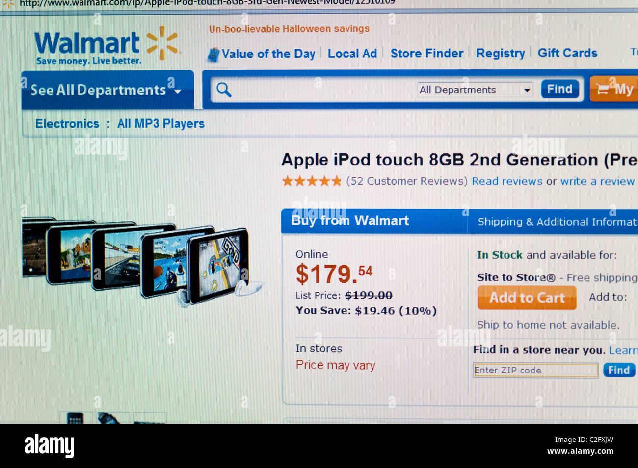Walmart website screenshot Stock Photo - Alamy
