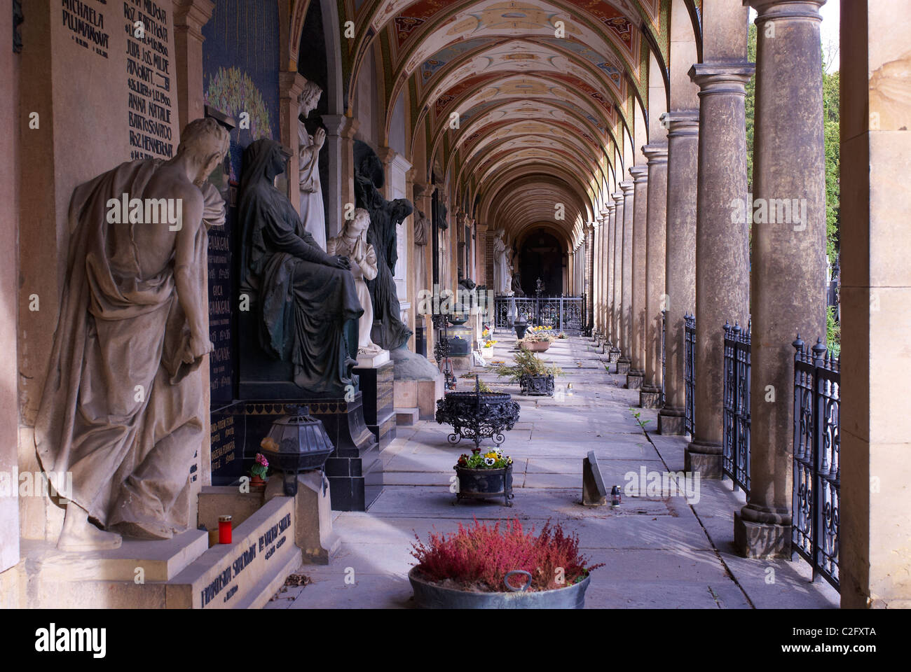 Vysehrad, Slavin, National cemetery, Prague, Czech Republic Stock Photo ...