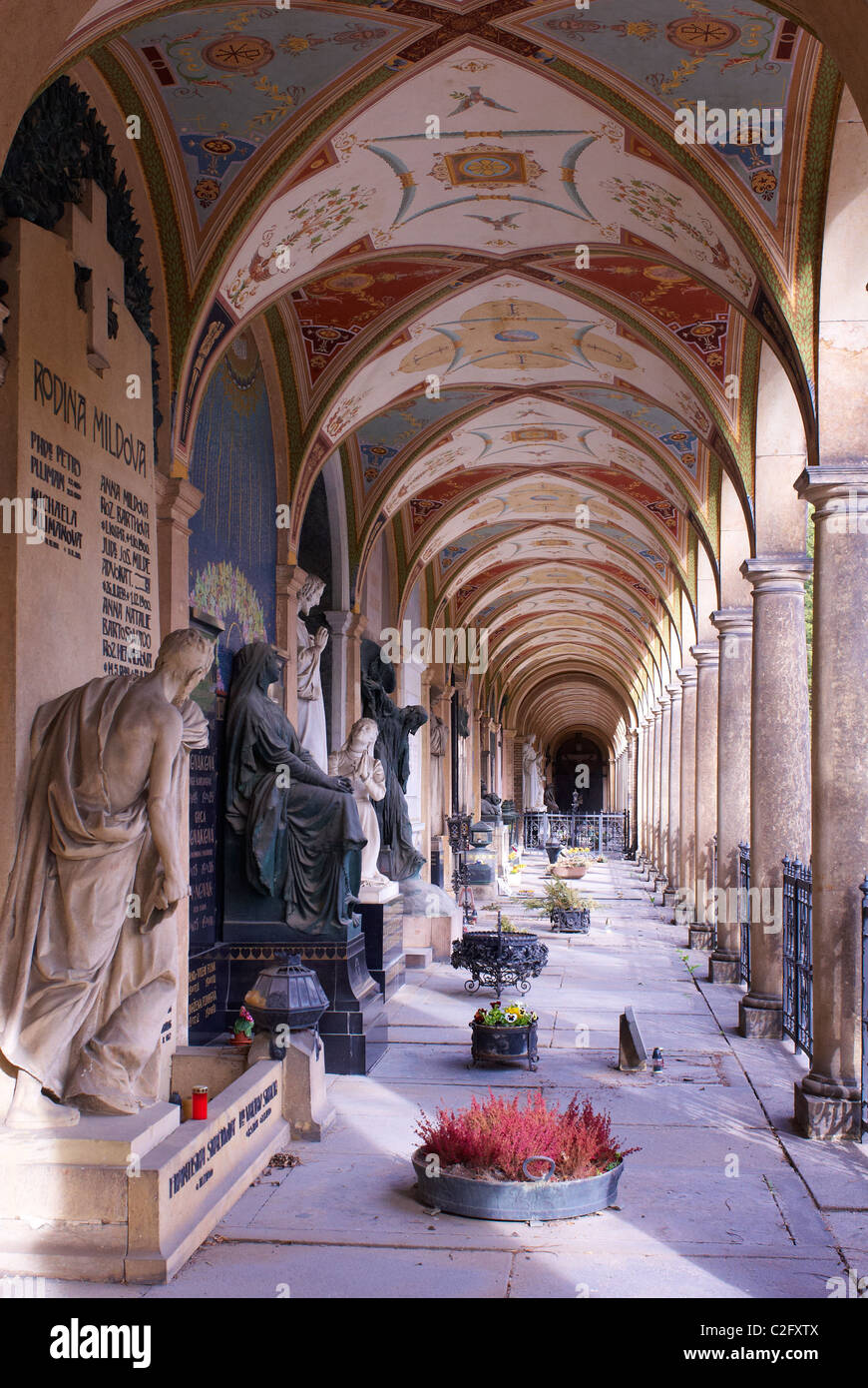 Vysehrad, Slavin, National cemetery, Prague, Czech Republic Stock Photo ...
