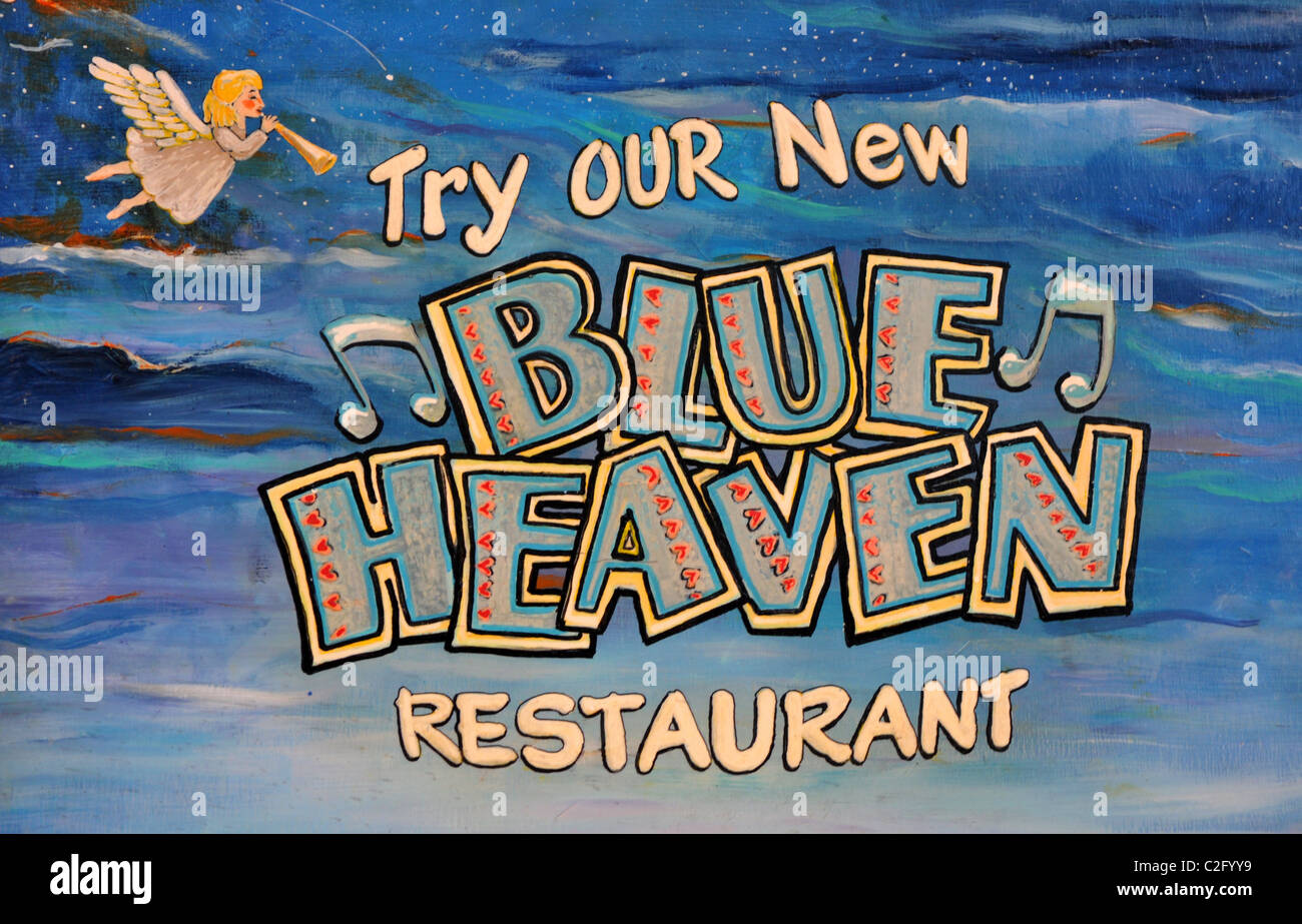 Key West, FL - Blue Heaven Restaurant Stock Photo - Alamy