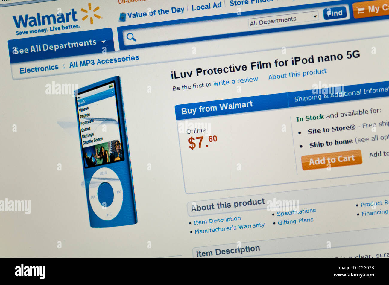 Walmart website screenshot Stock Photo - Alamy
