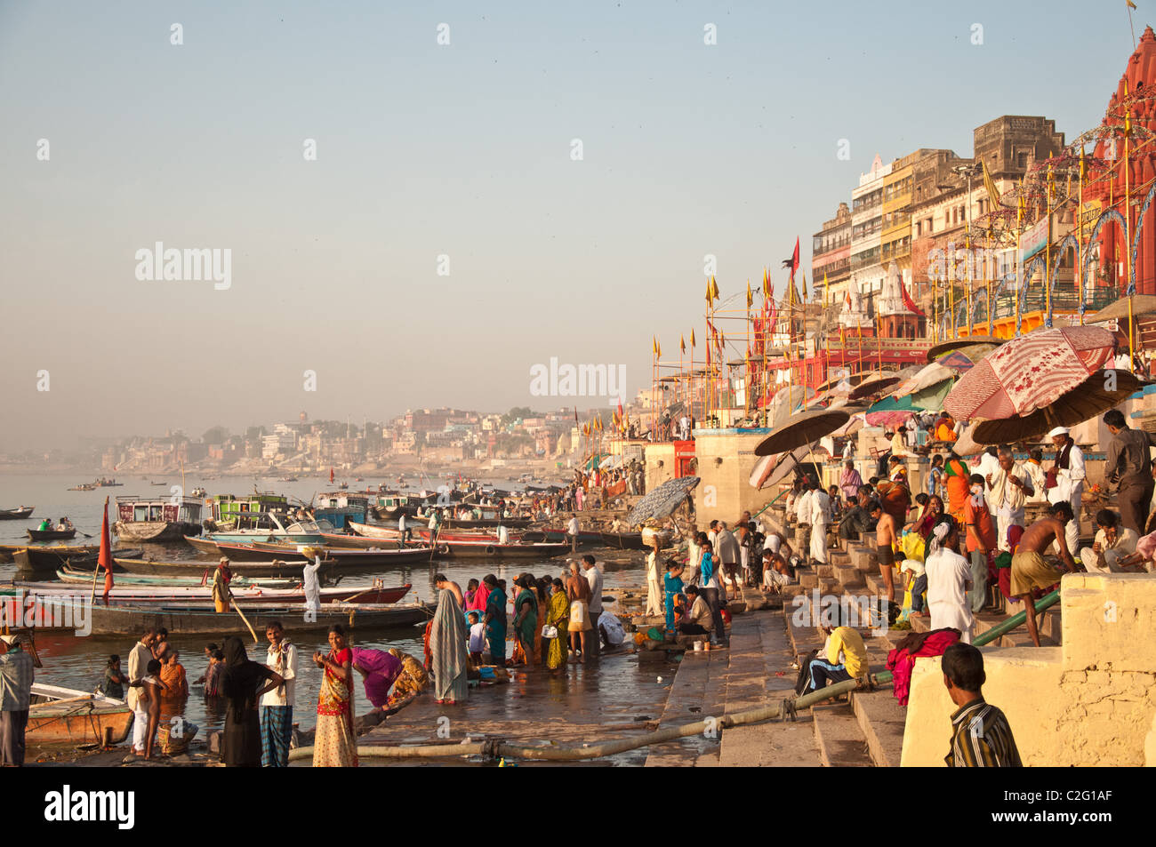 Varanasi at Sunrise, India Stock Photo - Alamy