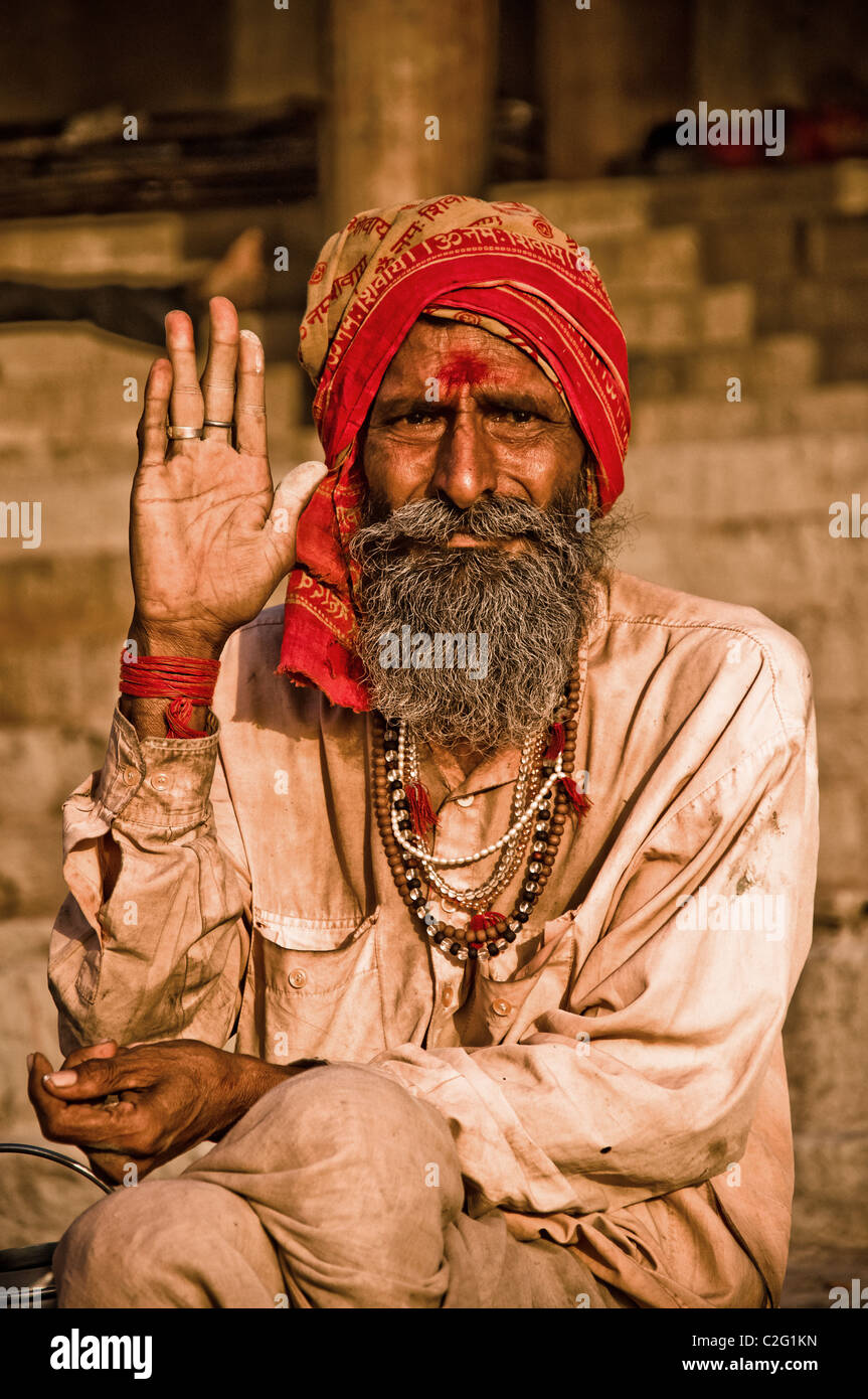 Sadhu from Varanasi, India Stock Photo - Alamy