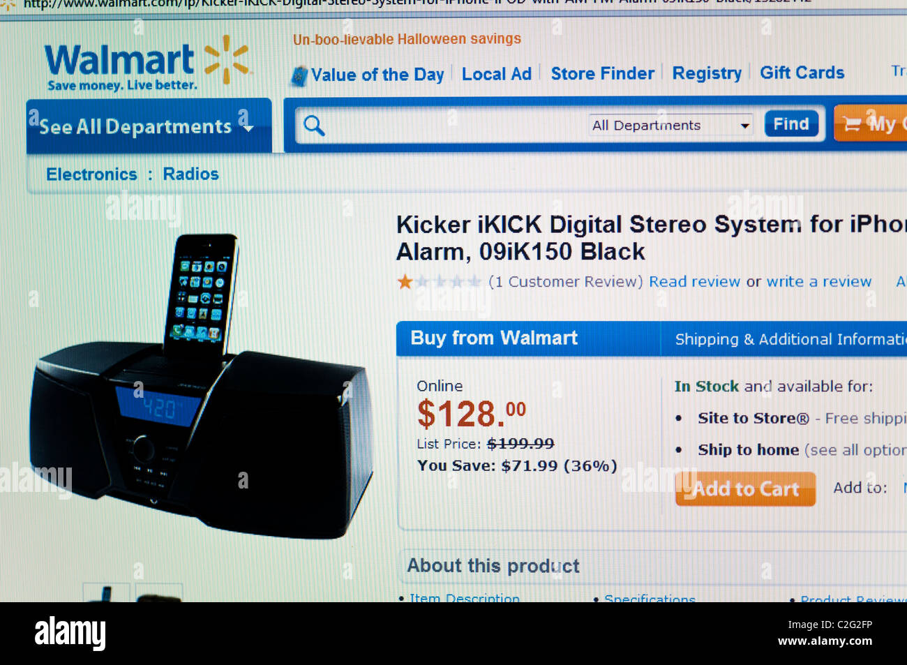 Walmart website screenshot Stock Photo - Alamy