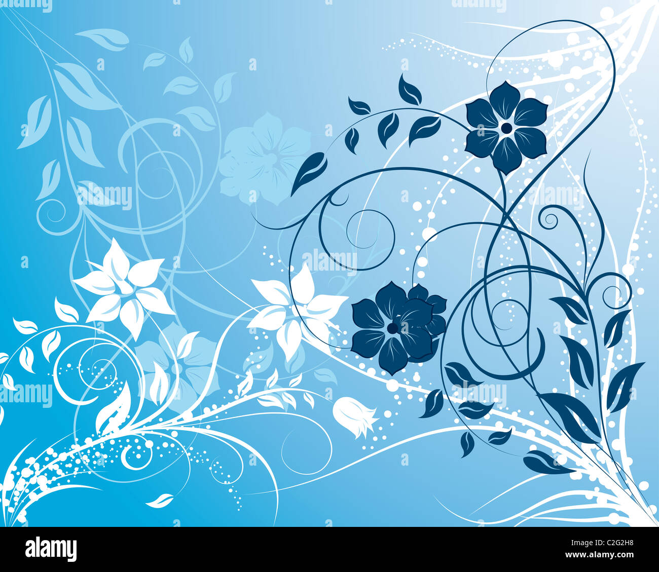 Floral background for design use. Vector illustration Stock Photo - Alamy