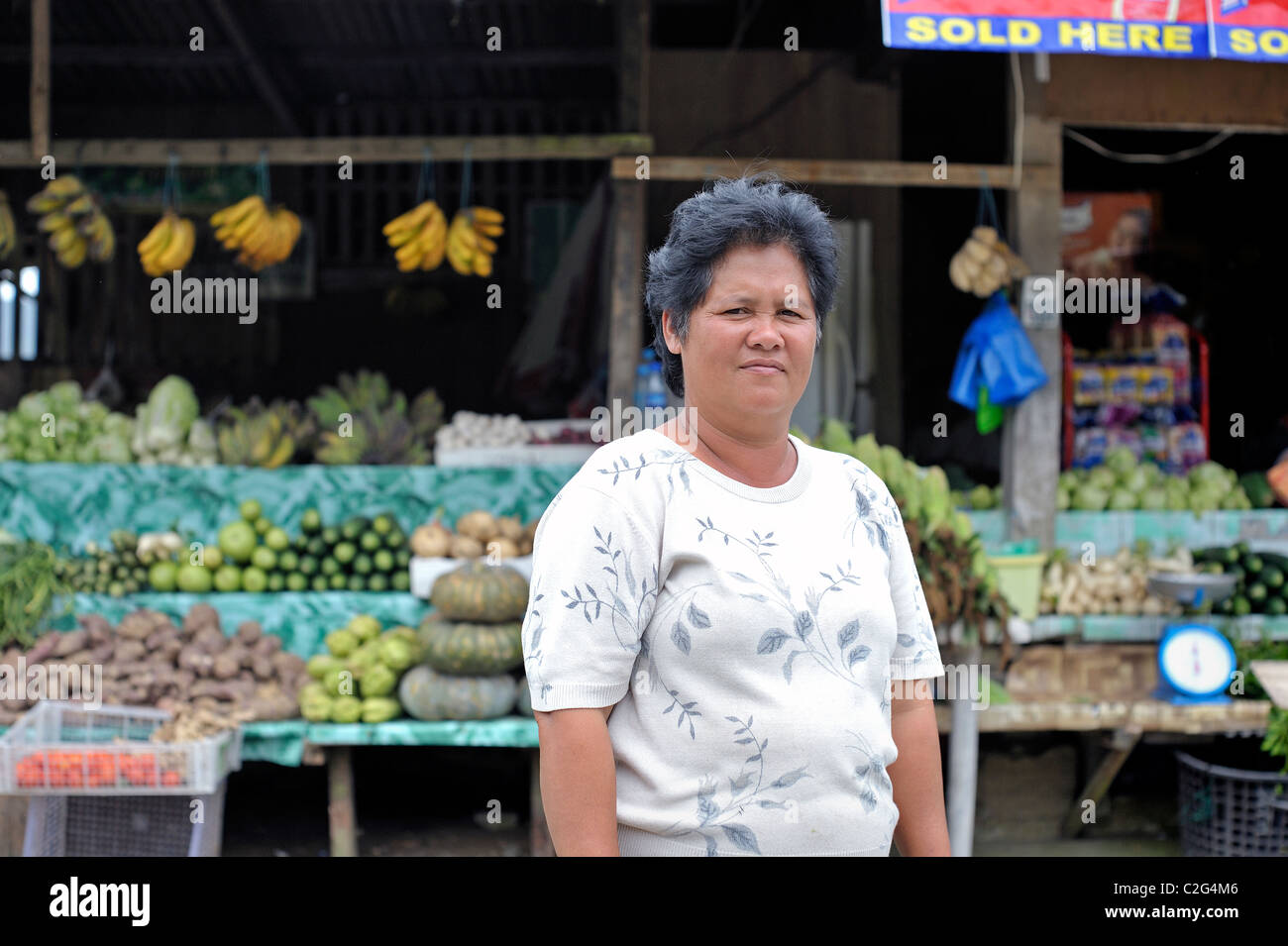 Filipina Lady at Farm Store Cebu Philippines Stock Photo - Alamy