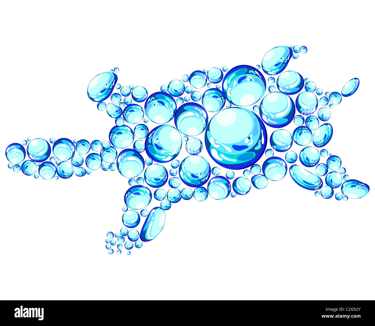 Bubbles turtle for design use. Vector illustration Stock Photo - Alamy