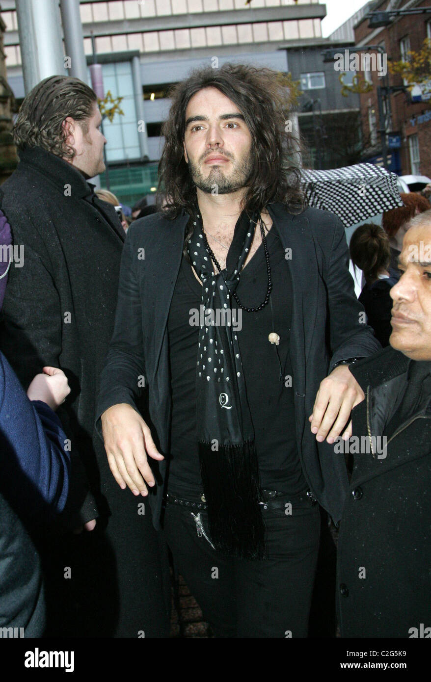 Russell Brand signs his new book, 'My Booky Wook,' at WH Smith in Leeds ...
