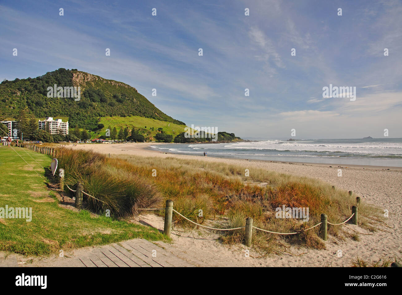 Beach promenade, Mount Maunganui, Tauranga, Bay of Plenty Region, North ...