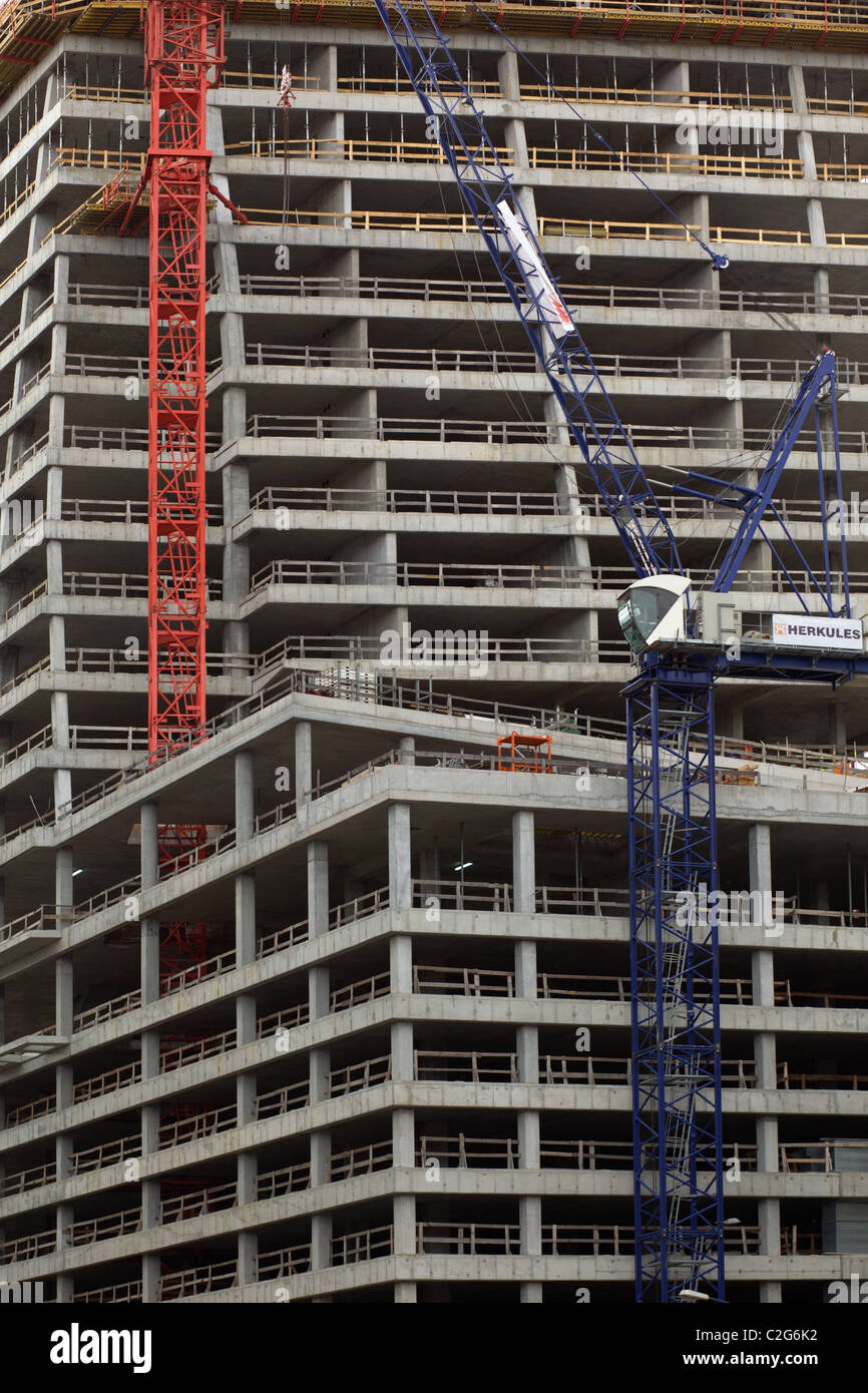 Construction of modern building, Warsaw, Poland Stock Photo - Alamy