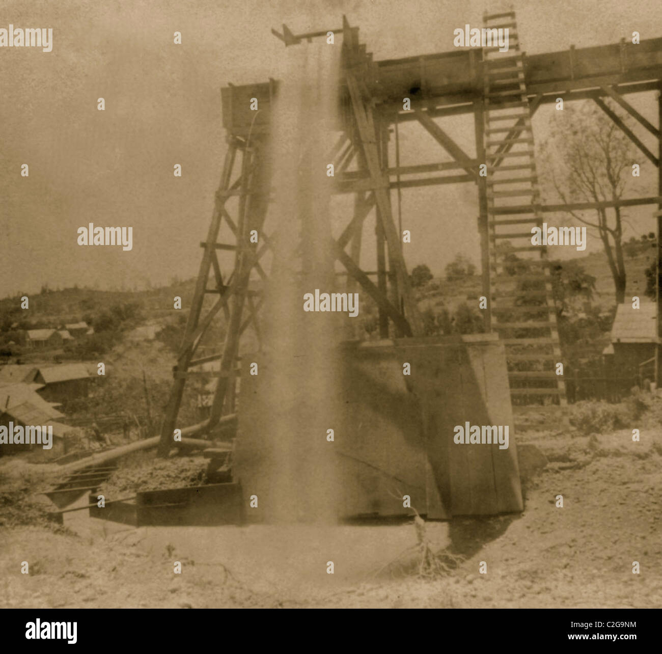 Hydraulic Mining - the Telegraph and Escape, near French Corral Stock ...