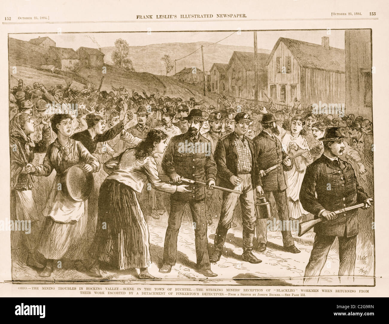 Ohio - the mining troubles in Hocking Valley Stock Photo - Alamy