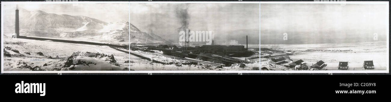 Panorama of the Garfield Smelter Stock Photo - Alamy
