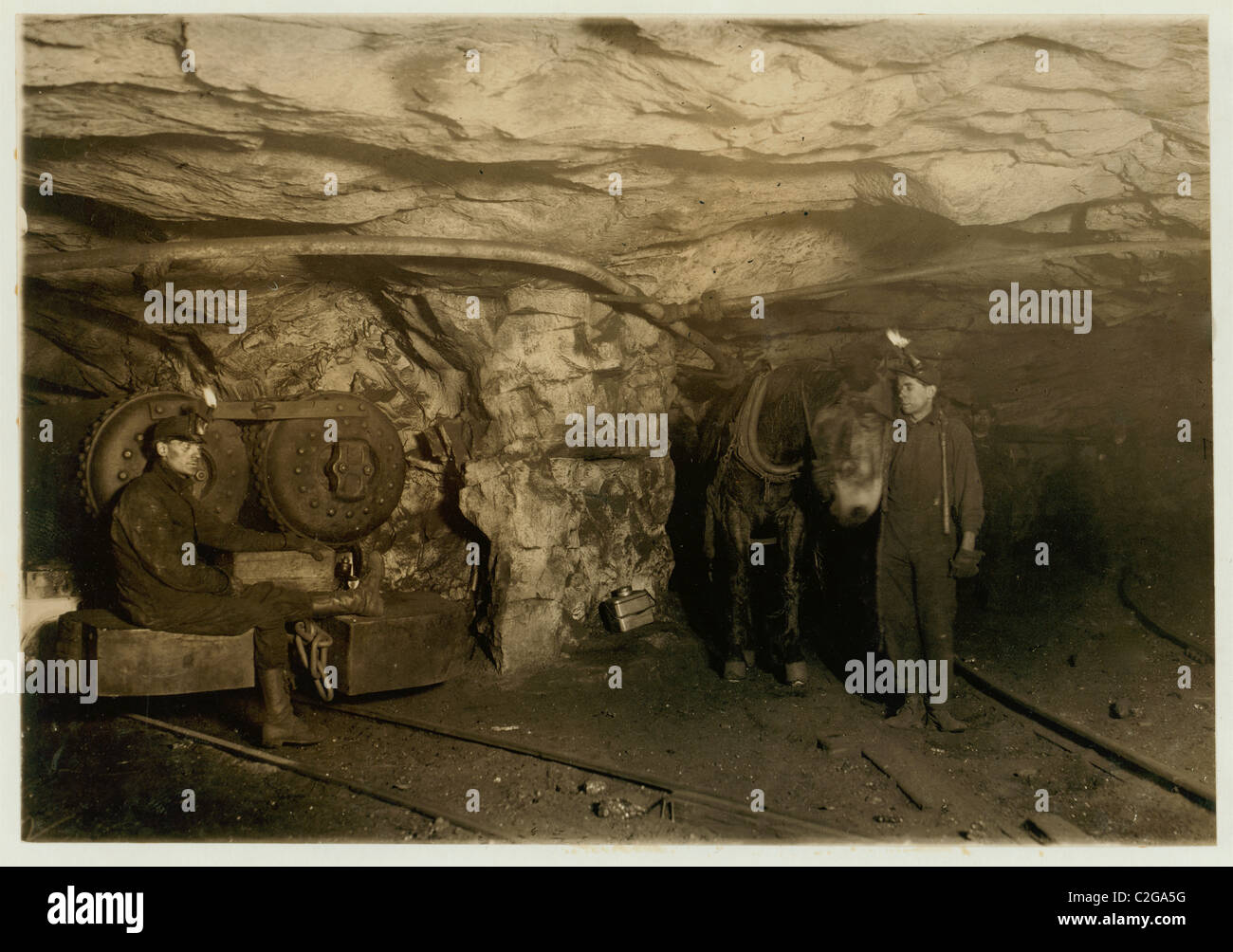 Mule power and motor power Stock Photo - Alamy