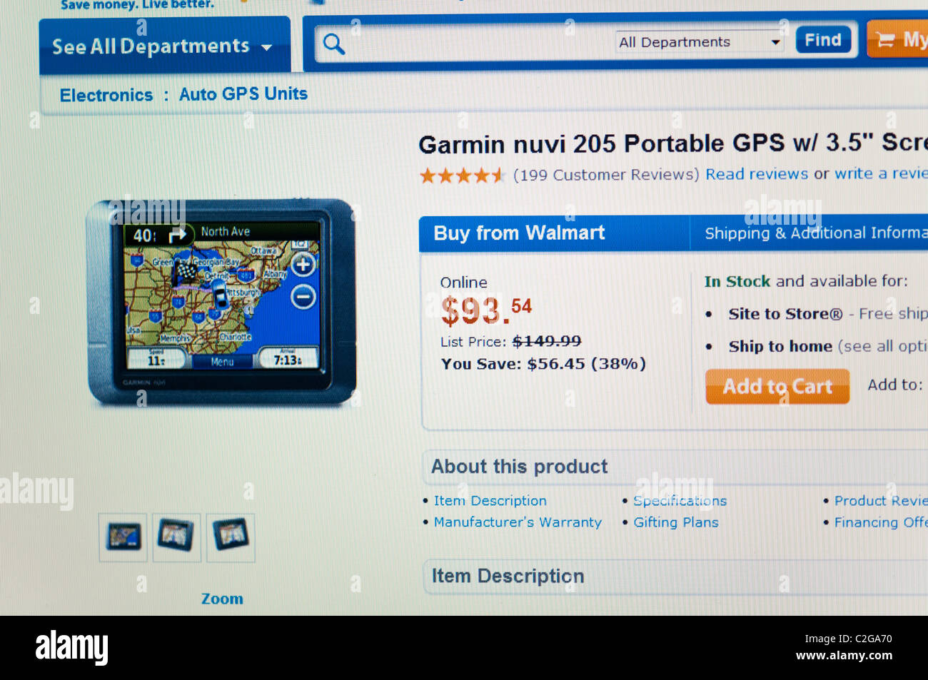 Walmart website screenshot Stock Photo - Alamy