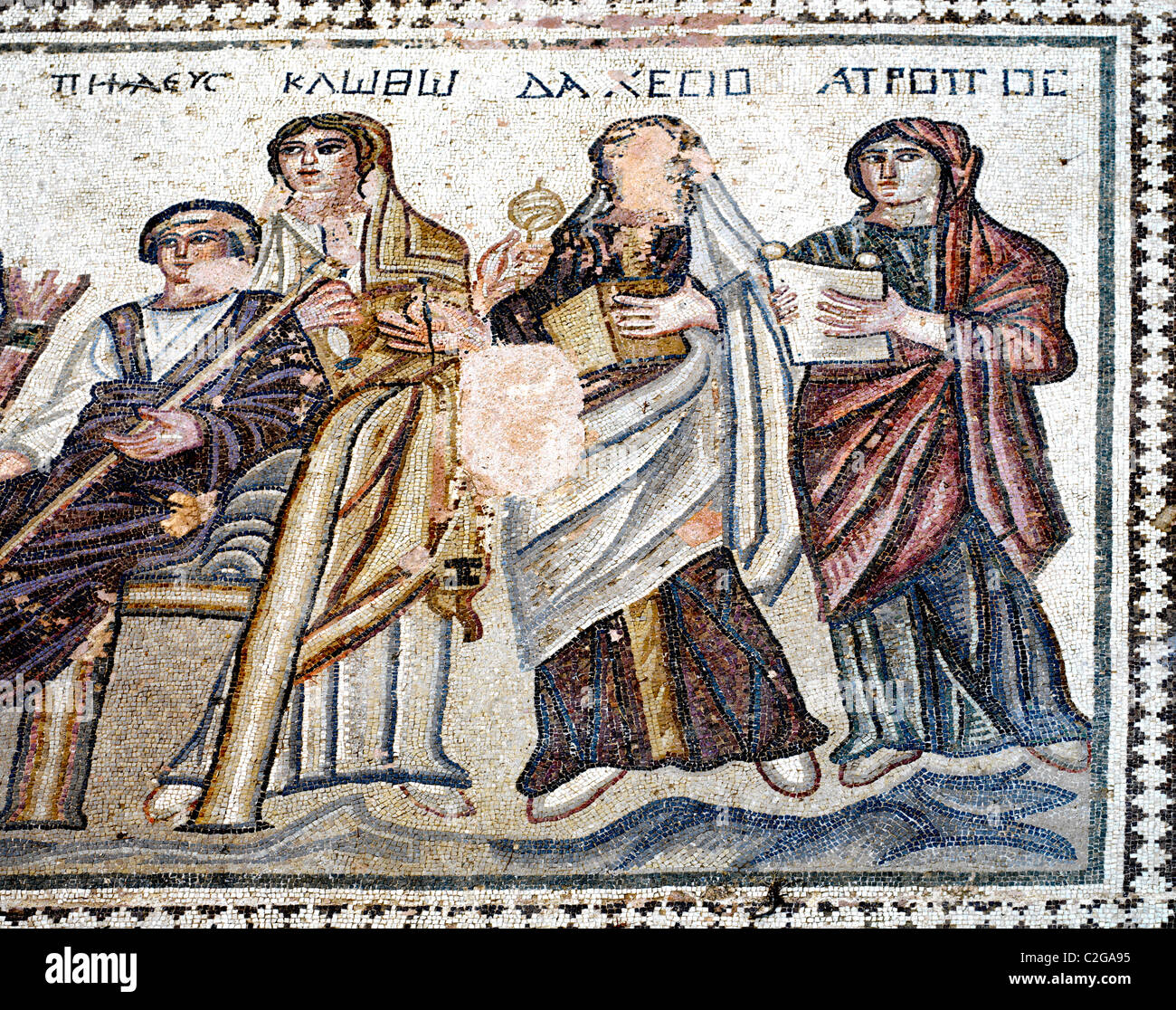 Kato Paphos Cyprus Paphos Archaeological Park House of Theseus Stock ...