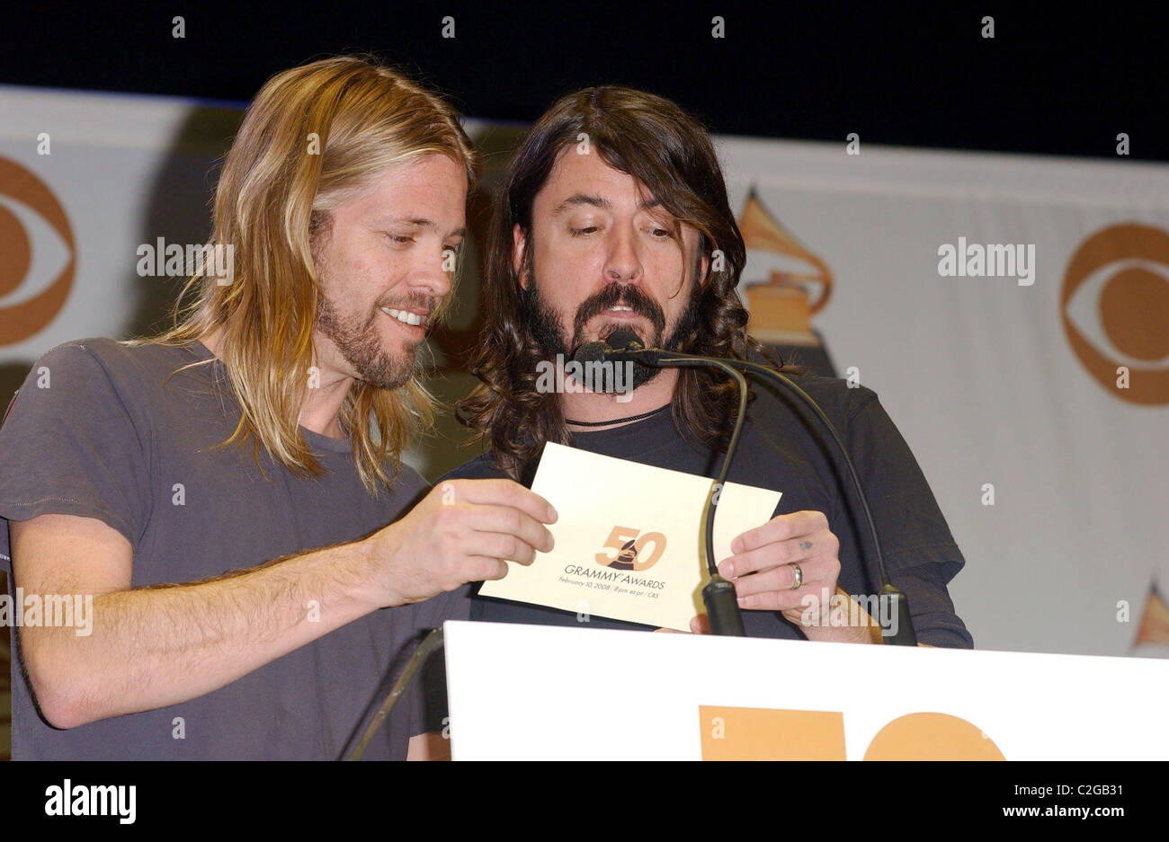 Taylor Hawkins and Dave Grohl Announcement of nominations for the 50th ...