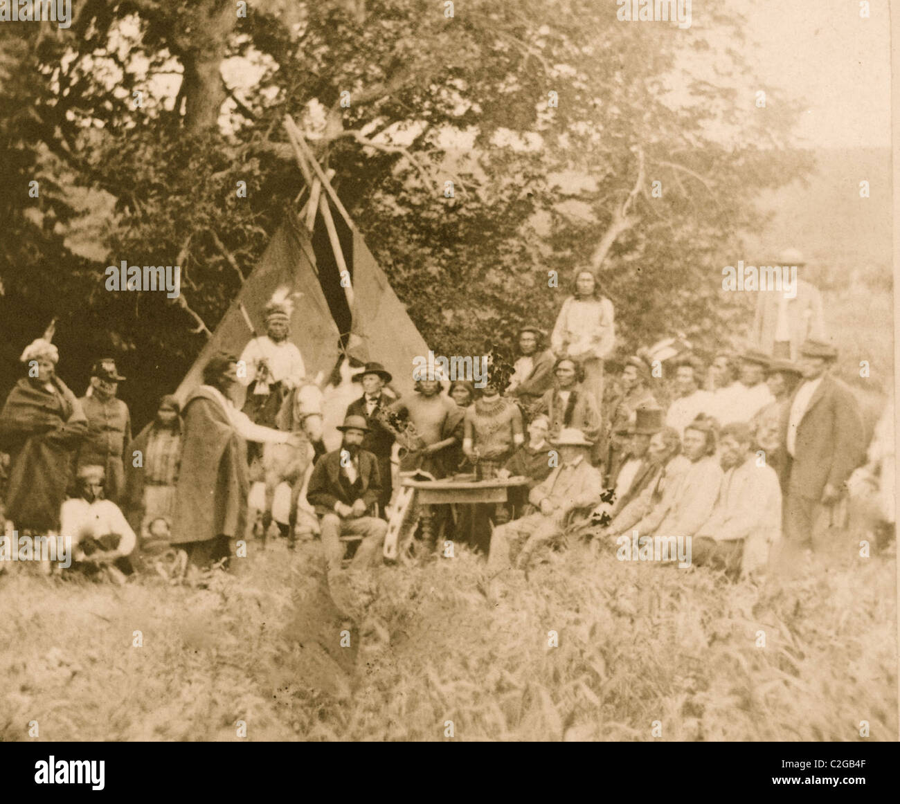 Winnebago treaty table Stock Photo - Alamy