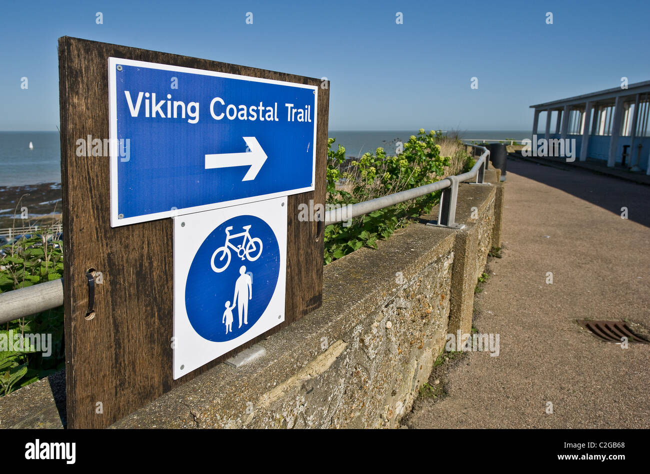 A sign indicating the Viking Way in Margate Stock Photo - Alamy