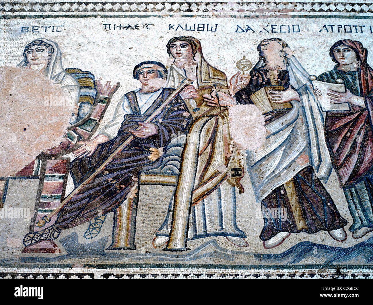 Kato Paphos Cyprus Paphos Archaeological Park House of Theseus Stock ...