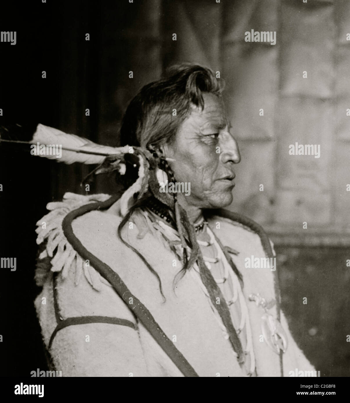 Chief Two guns White Calf & Mike Gibbons Stock Photo - Alamy