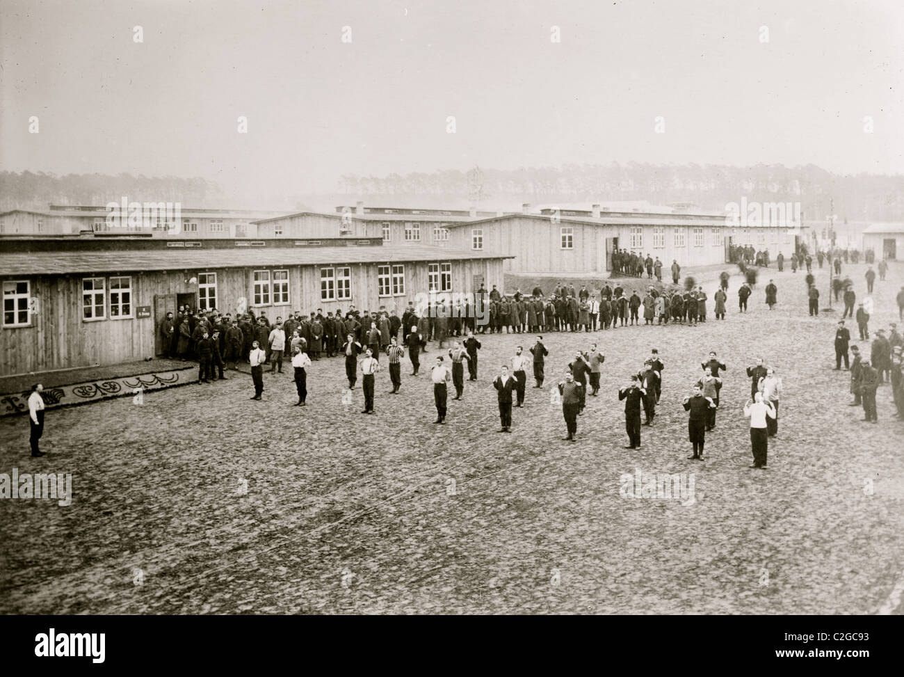 Prison camp, Zossen -- exercise Stock Photo - Alamy