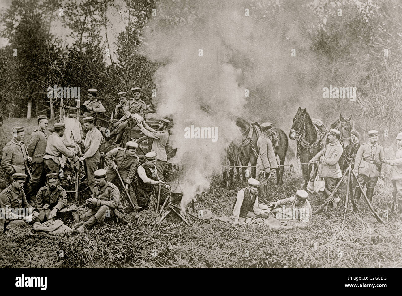 German engineers in camp Stock Photo - Alamy