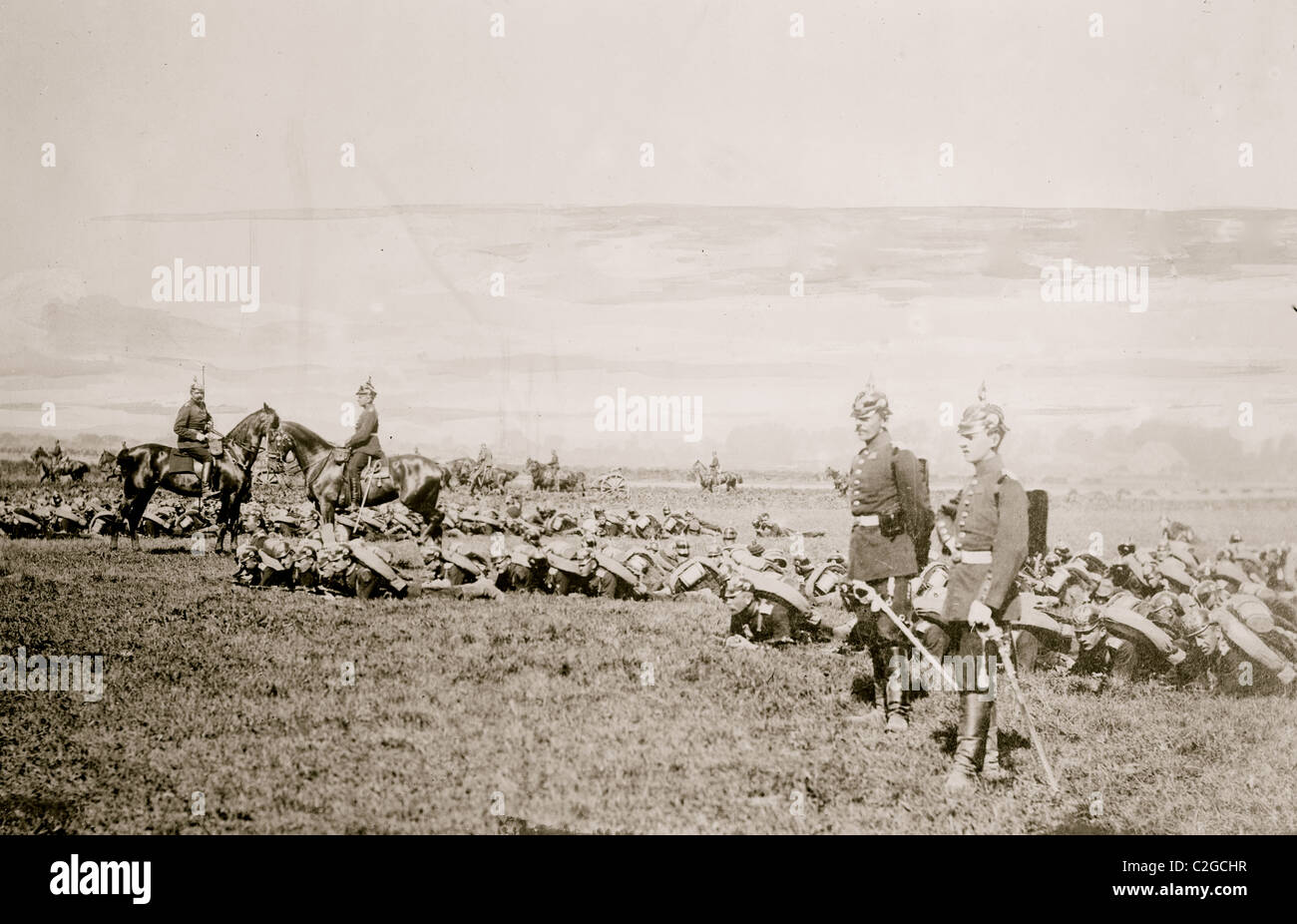German Army -- Infantry under cover Stock Photo - Alamy