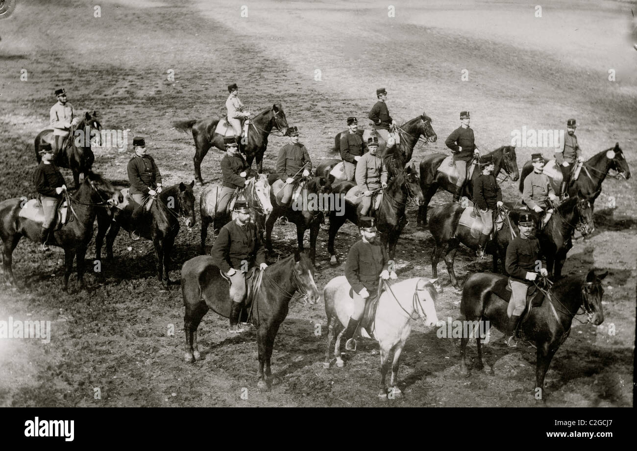 Austria - Infantry officers on Horseback Stock Photo - Alamy