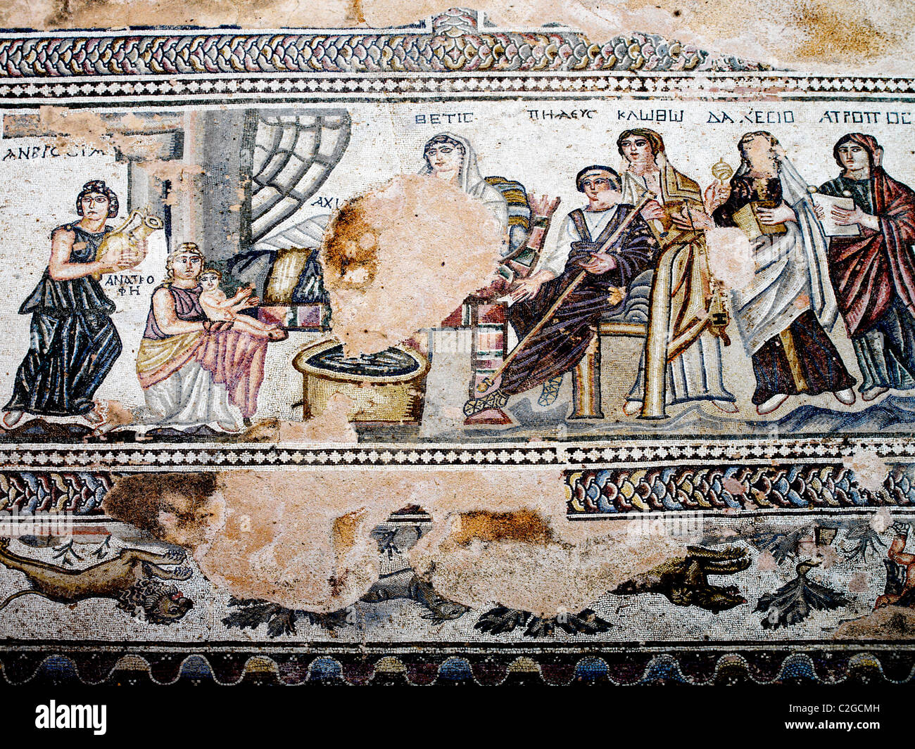 Kato Paphos Cyprus Paphos Archaeological Park House of Theseus Stock ...
