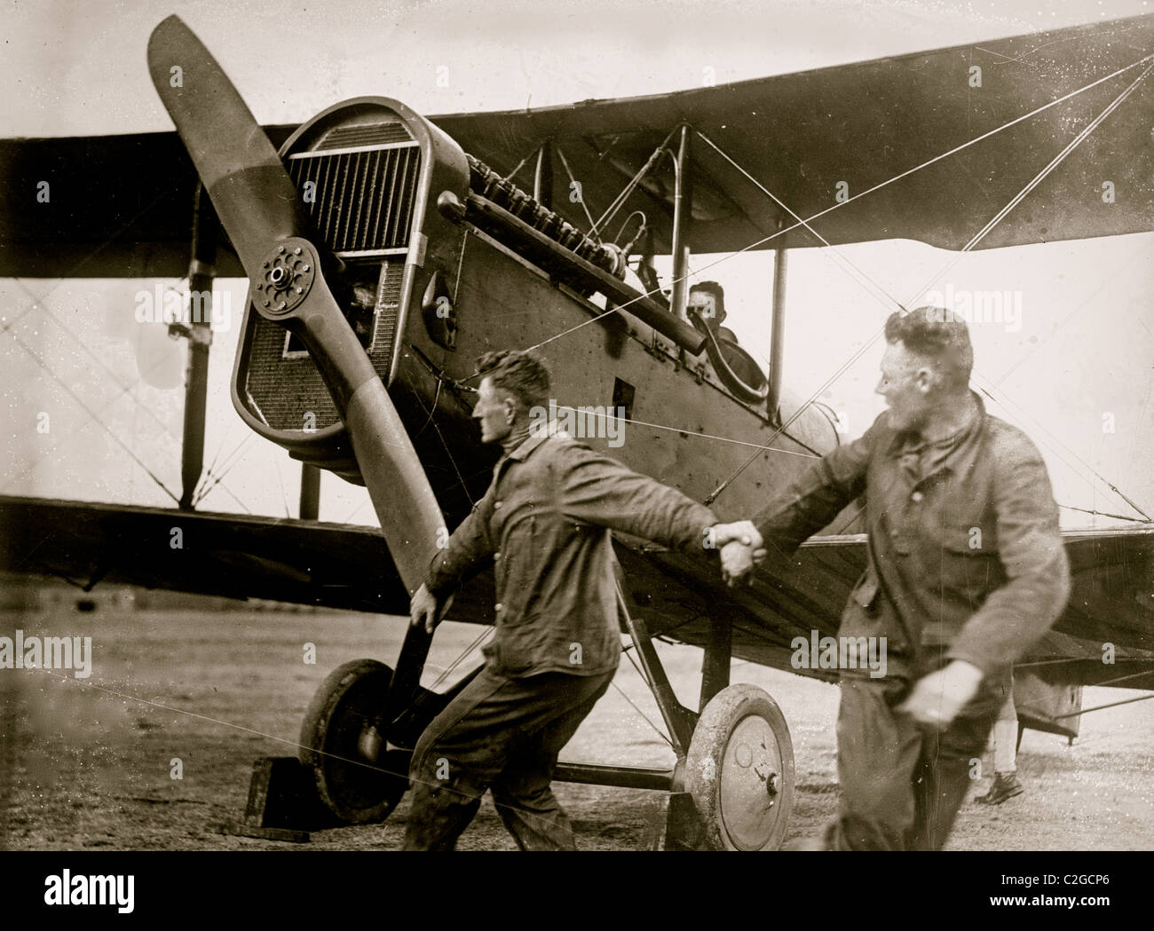 Starting airplane motor Stock Photo - Alamy