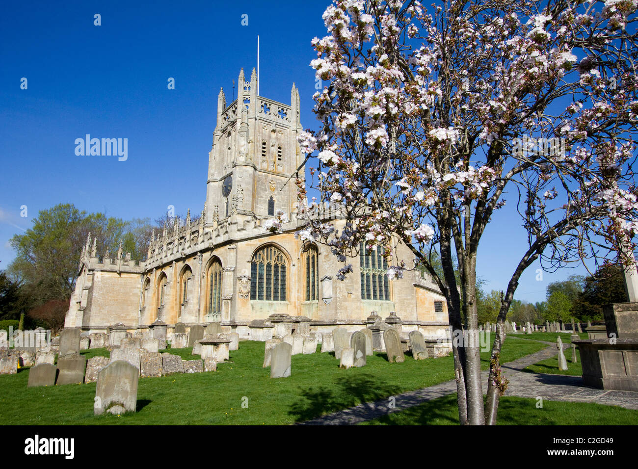 st mary's church Fairford village gloucestershire cotswolds england ...