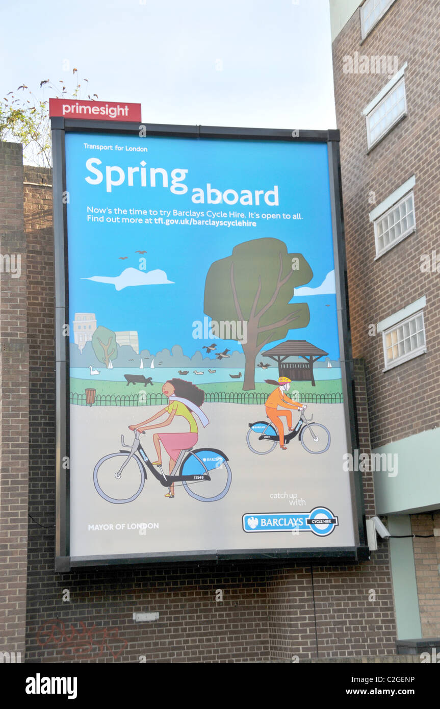 Barclays bikes London poster advert illustration spring advertising ...