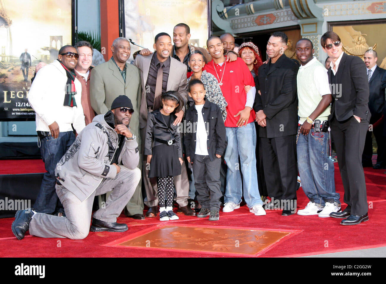 Will Smith, with his family and friends, Jaden Smith, Willow Smith, and ...