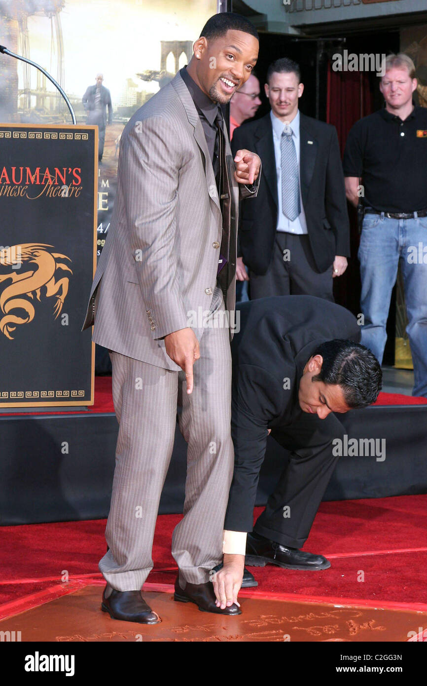 Will Smith Will Smith Handprint and Footprint Ceremony at Grauman's ...