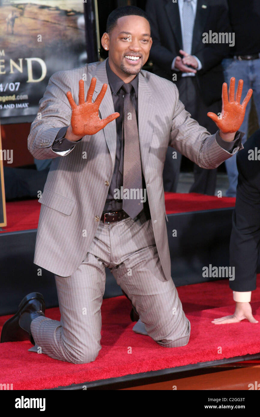 Will Smith Will Smith Handprint and Footprint Ceremony at Grauman's ...