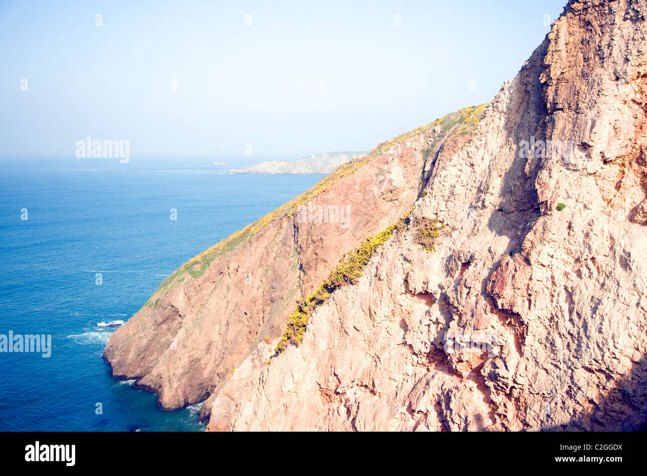 Cliffs headland sea island Sark Channel Islands Stock Photo - Alamy