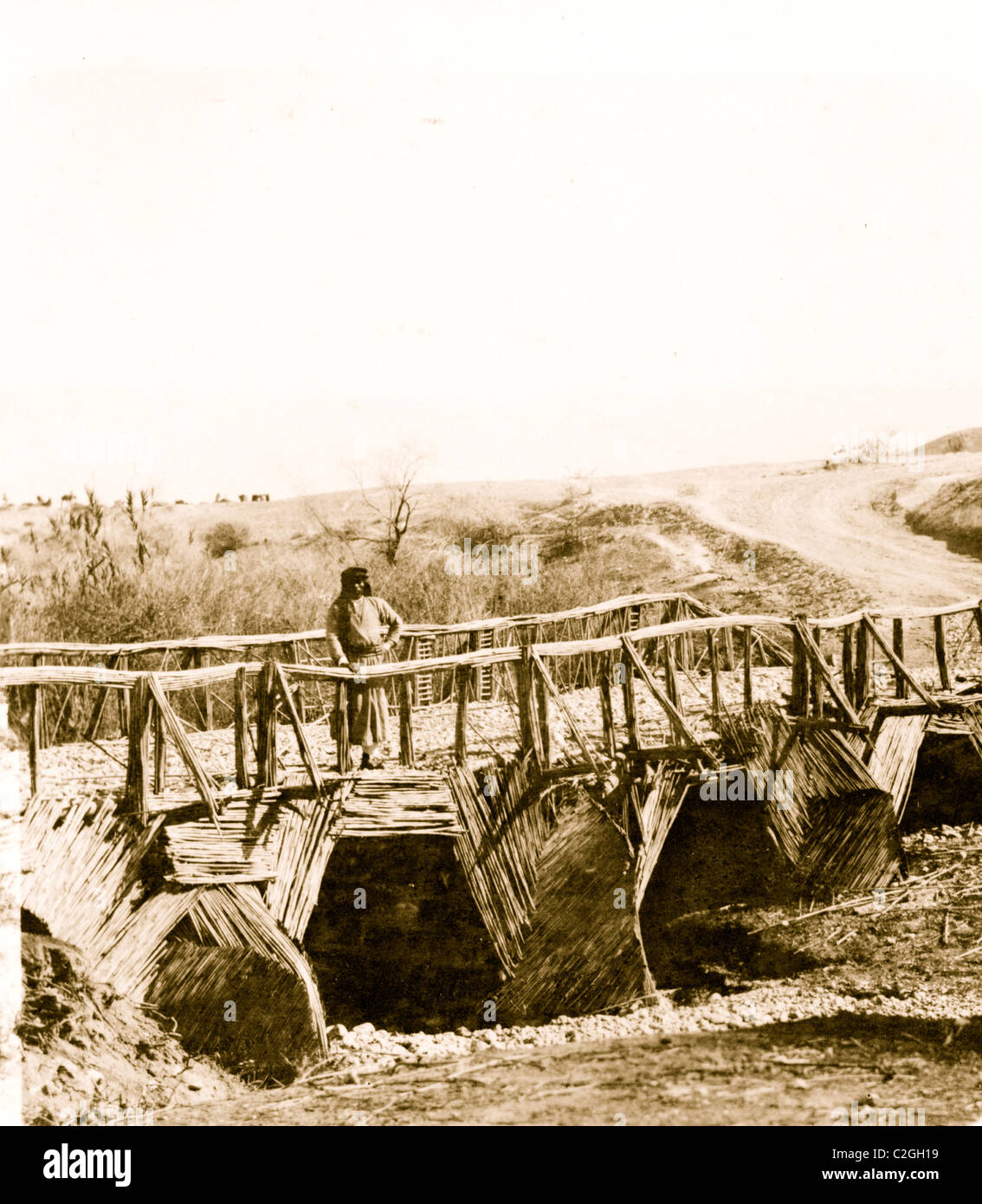 Reed bridge over the Cherith Stock Photo - Alamy