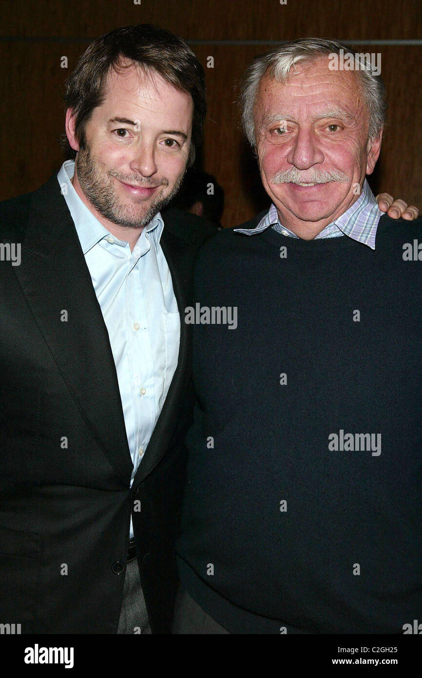 Matthew Broderick & Emanuel Azenberg The New School for Drama Cocktail ...