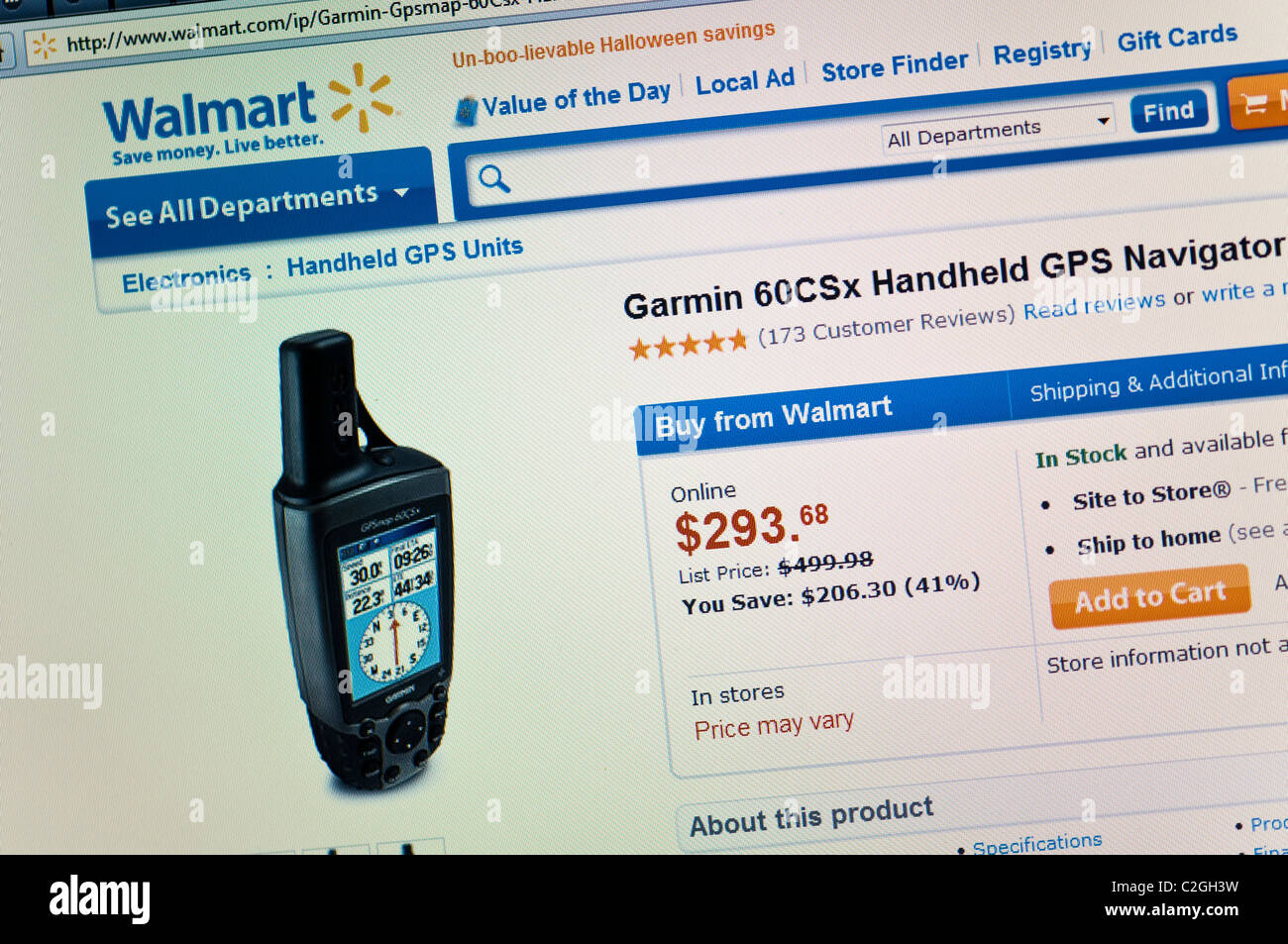 Walmart website screenshot Stock Photo - Alamy