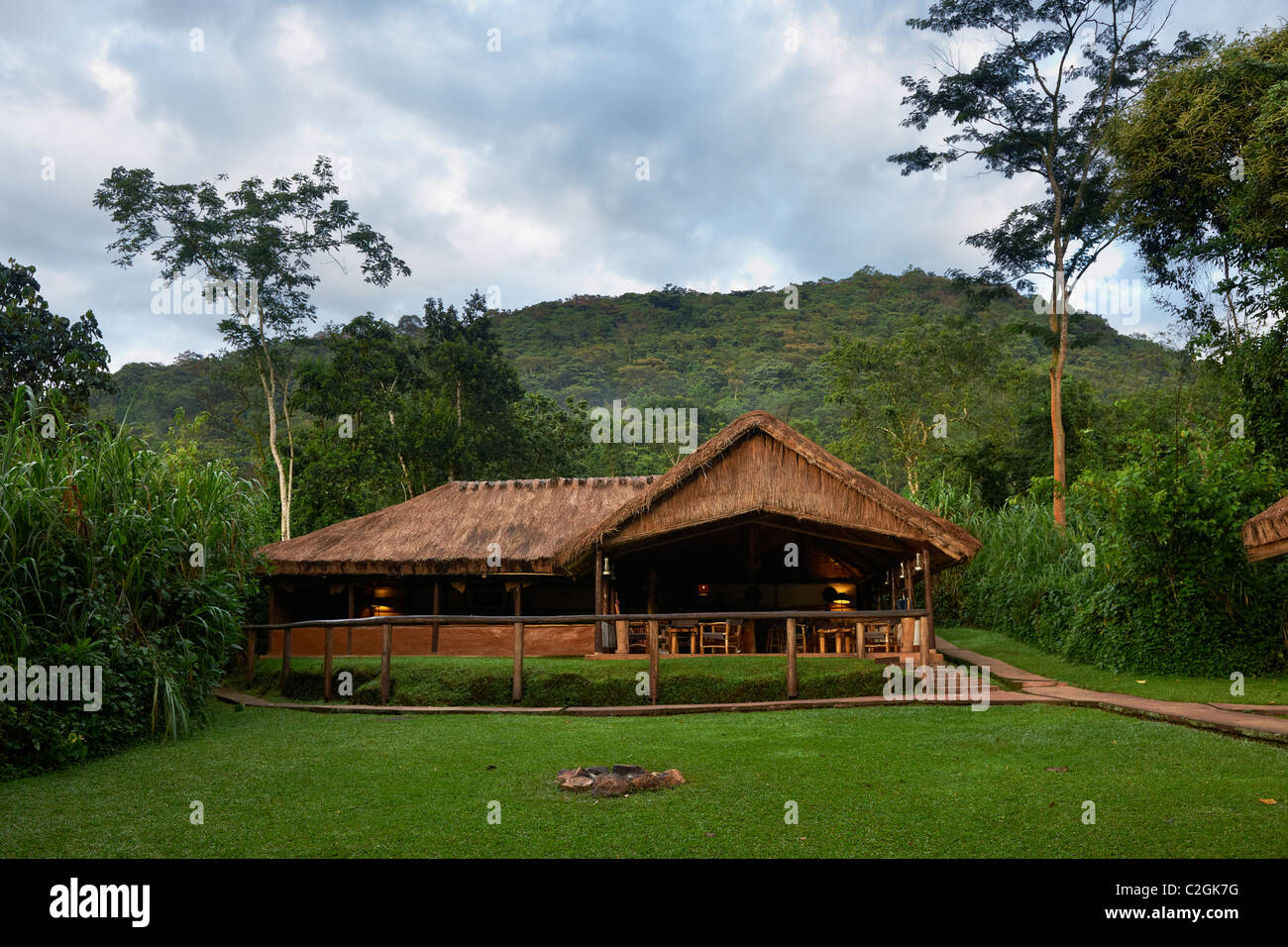 main building of Gorilla Forest Camp, Bwindi Impenetrable National Park ...