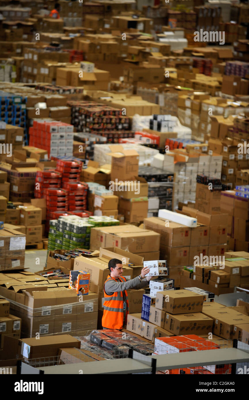 The online retailer Amazon's distribution centre in Swansea, South ...