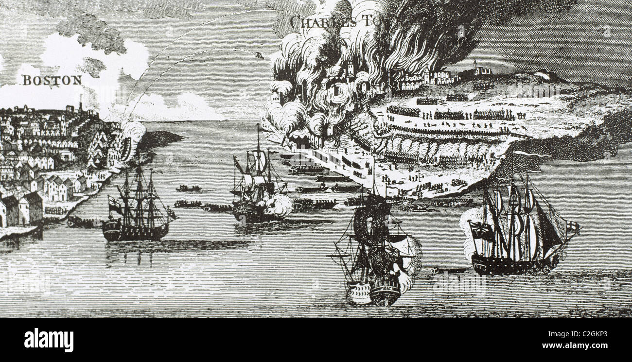 The American Revolutionary War. Battle of Bunker Hill. June 17, 1775 ...